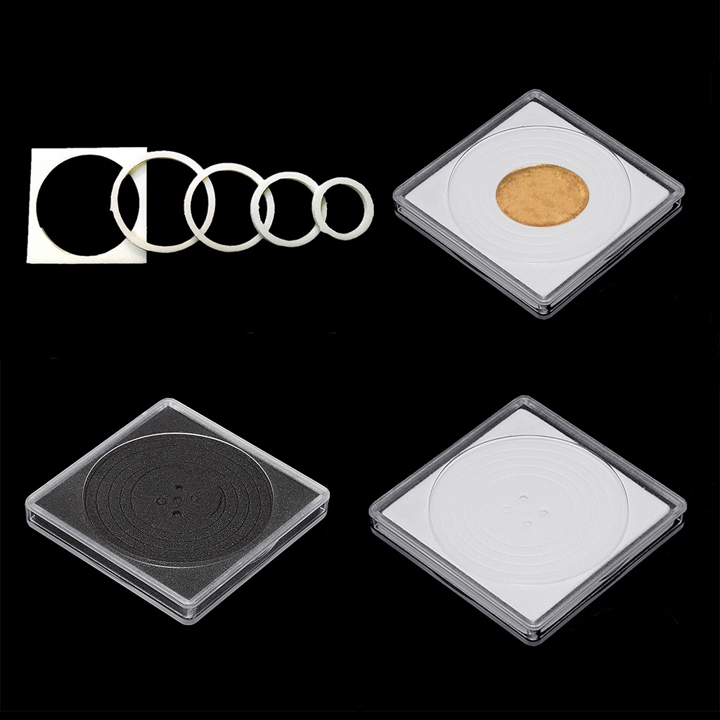 10Pcs Collection Coin Holder Square Capsule Case with Adjustable ...