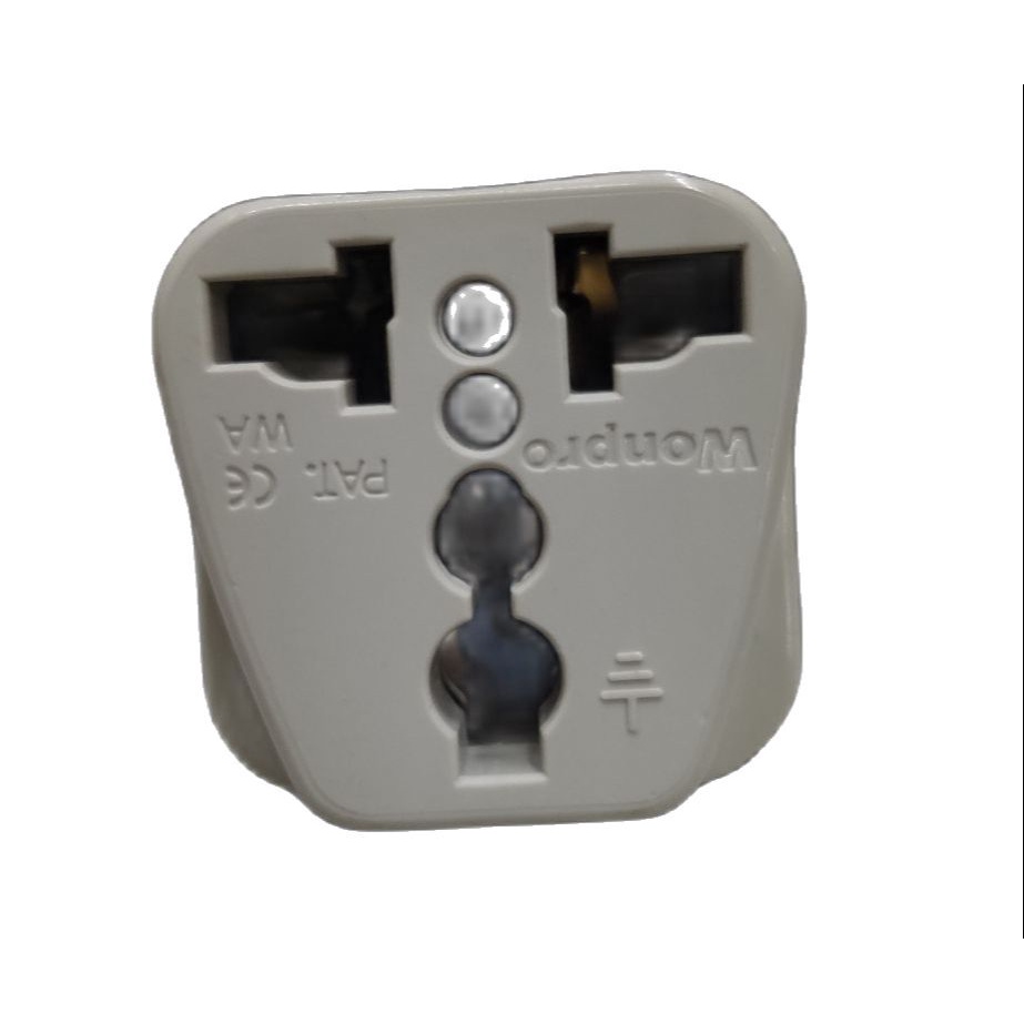 Wonpro Travel Adapter Type B to Universal Outlet, Flat Pin with Ground ...
