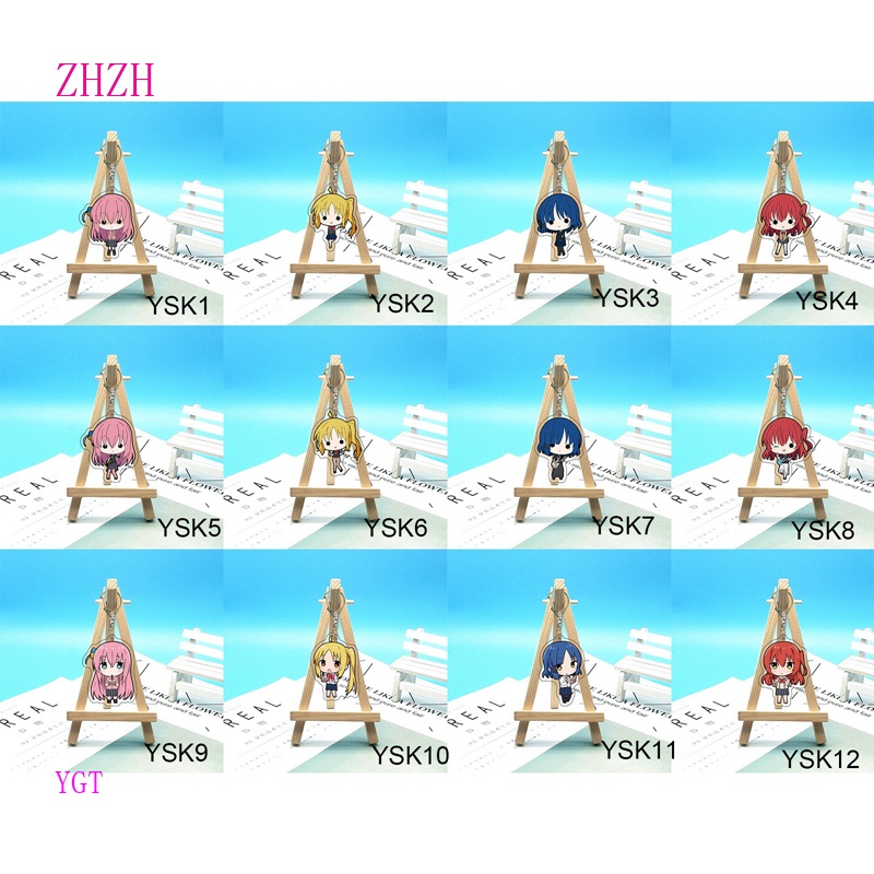 ZHZH Fashion Anime Bocchi The Rock Girls Acrylic Keychain Gotou Hitori ...