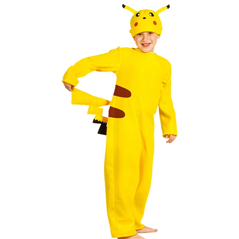 Anime Pikachu Costume for Kids Girls and Boys Pokemon Cartoon Figure ...