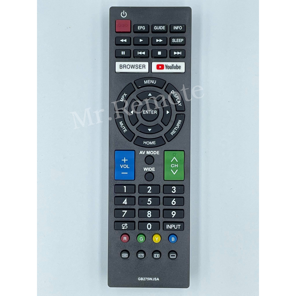 Sharp TV remote control gb275wjsa with browser/YouTube buttons | Shopee ...