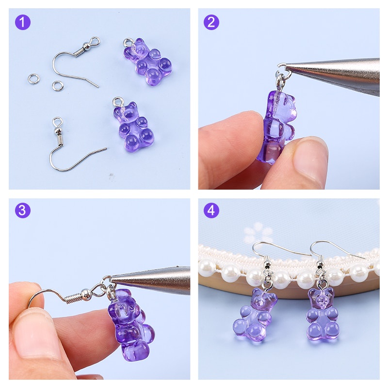 300Pcs Earrings Set Hypoallergenic Earring Hooks Jump Rings Clear ...