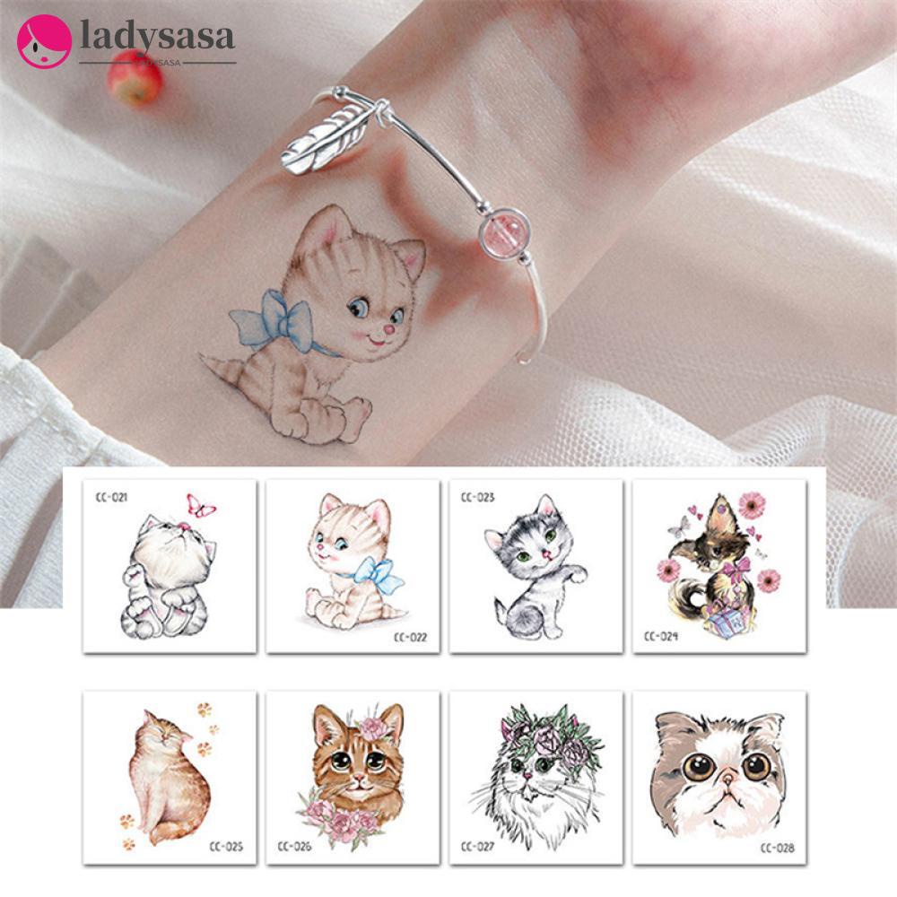 Ladysasa Cartoon Cute Animal Tattoo Stickers Temporary Body Art Tattoo ...