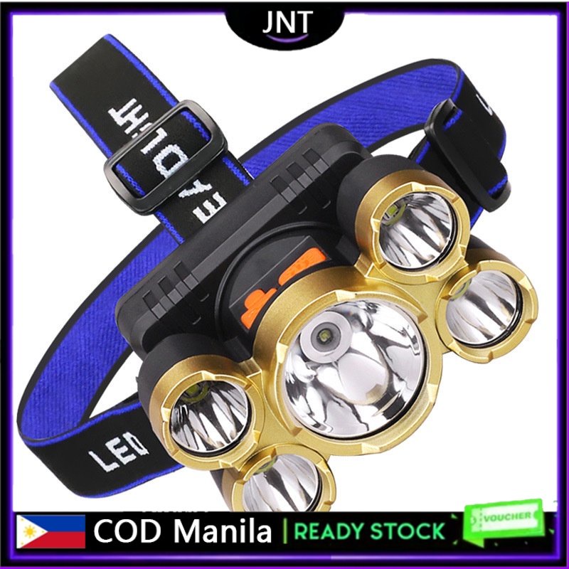Rechargeable 5 Heads Led Headlight Torch Headlight Adjustable Mini ...