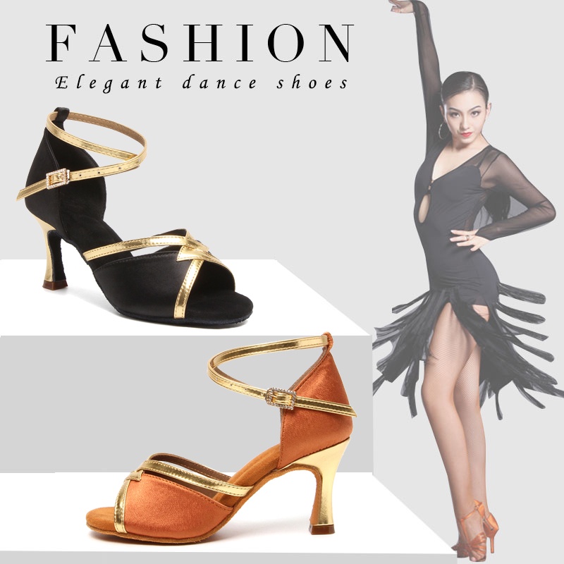 Women's Classic Satin High Heel Professional Dancing Shoes 7CM | Shopee ...