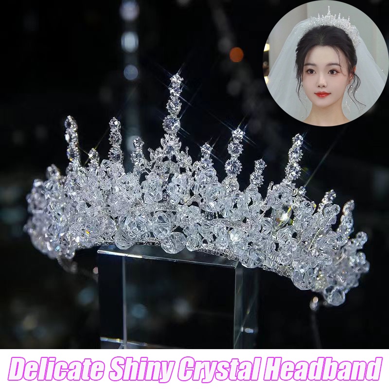 High-end Crystal Crown Tiara Bridal Crystal Luxury Crystal Bridal Hair ...