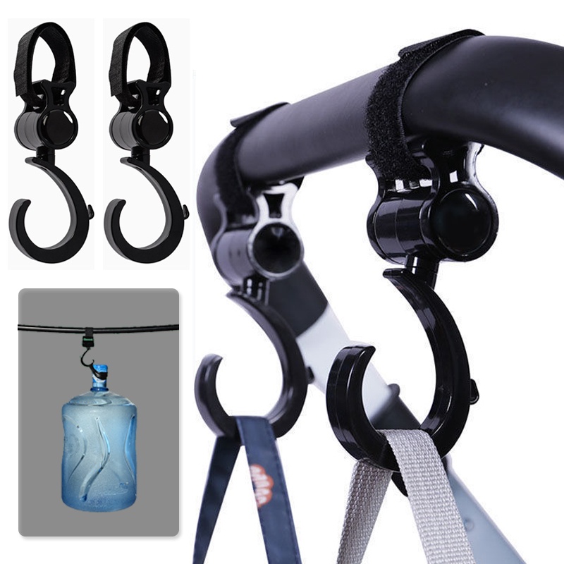 【COD】2PCS Baby Stroller Hooks Trolley Pram Hook Clips Rotate 360 Degree ...