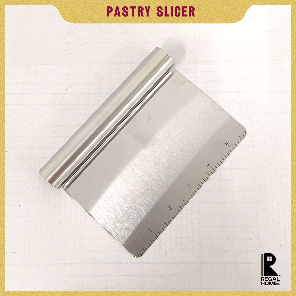 Stainless Steel Pastry Dough Cutter Dough Scraper Slicer | Shopee ...