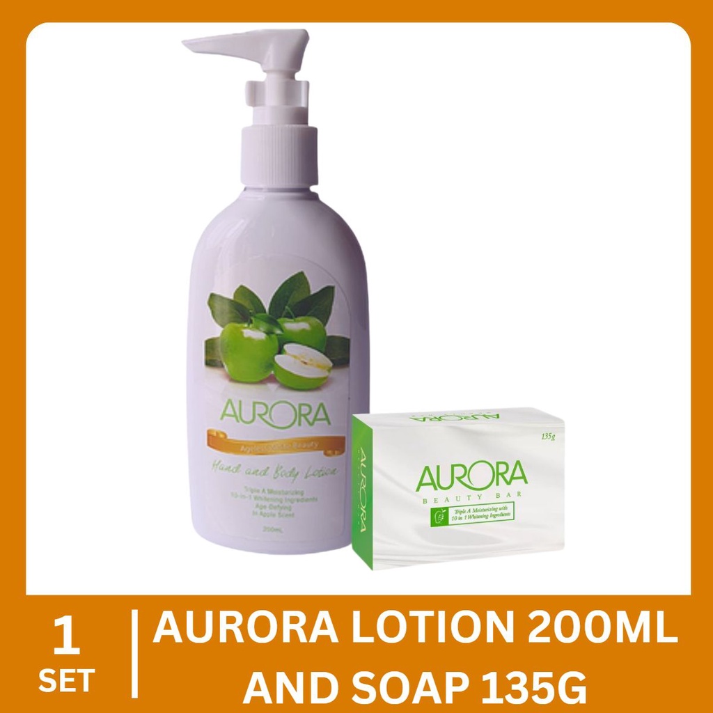 Aurora Lotion 200ml and Aurora Beauty soap 135g Bundle | Shopee Philippines