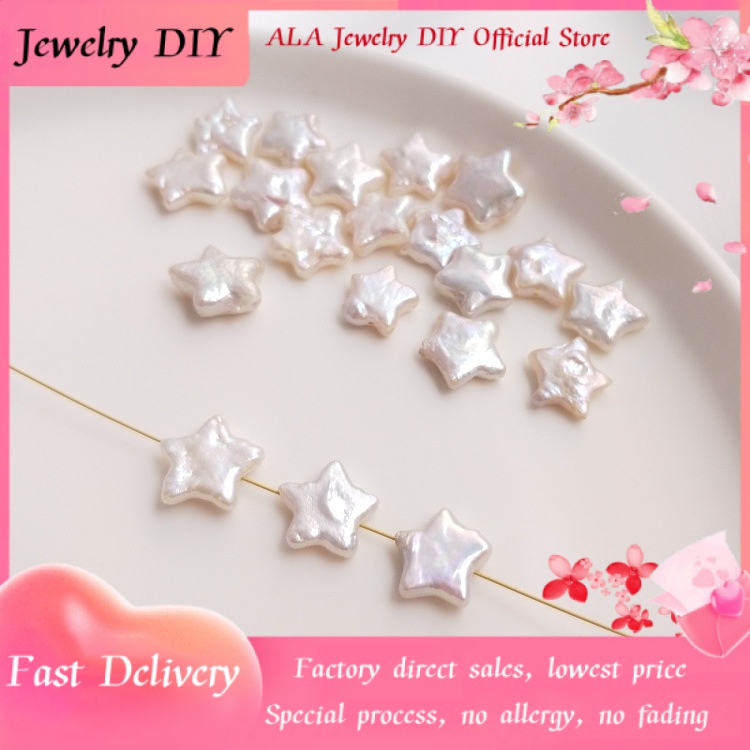 ️Jewelry DIY Accessories ️Natural fresh water shaped pearl through hole ...