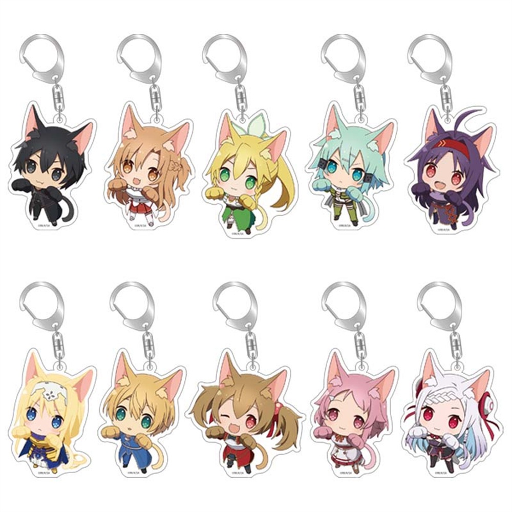 Anime Mixed Sword Art Online Sword Keychain Metal Tung People Asuna ...