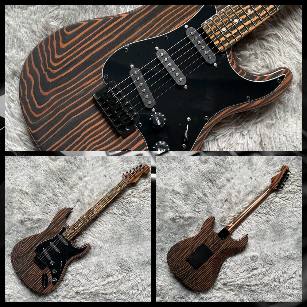 Fender Stratocaster Custom Full Zebra Wood Electric Guitar 3 Single ...
