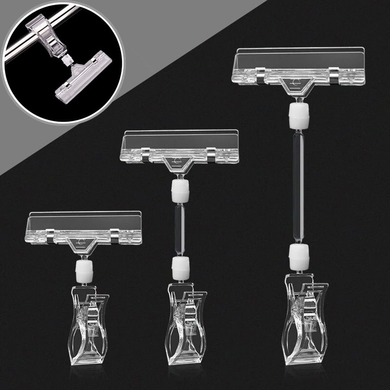 3 Sizes Plastic Rotatable Supermarket Merchandise Sign Advertising Clip ...