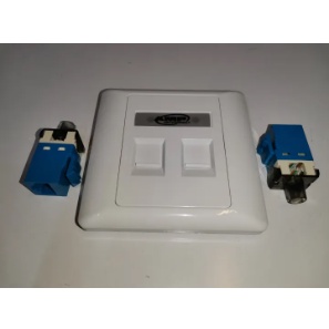 AMP LAN Outlet 2 Gang CAT6 with Square Plate - SQUARE2GANGCAT6I/O-AMP ...