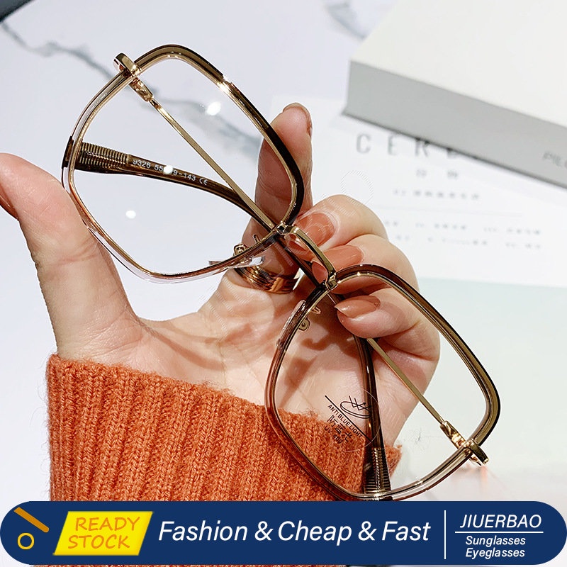 Fashion Oversized Polygon Frame Anti-Blue Light Korean Ultra-Light ...