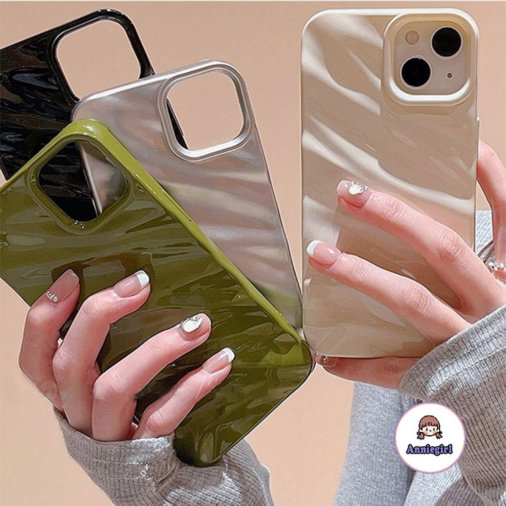 For IPhone 17 Fashion Solid Color Wrinkle Pattern Phone Case for IPhone ...