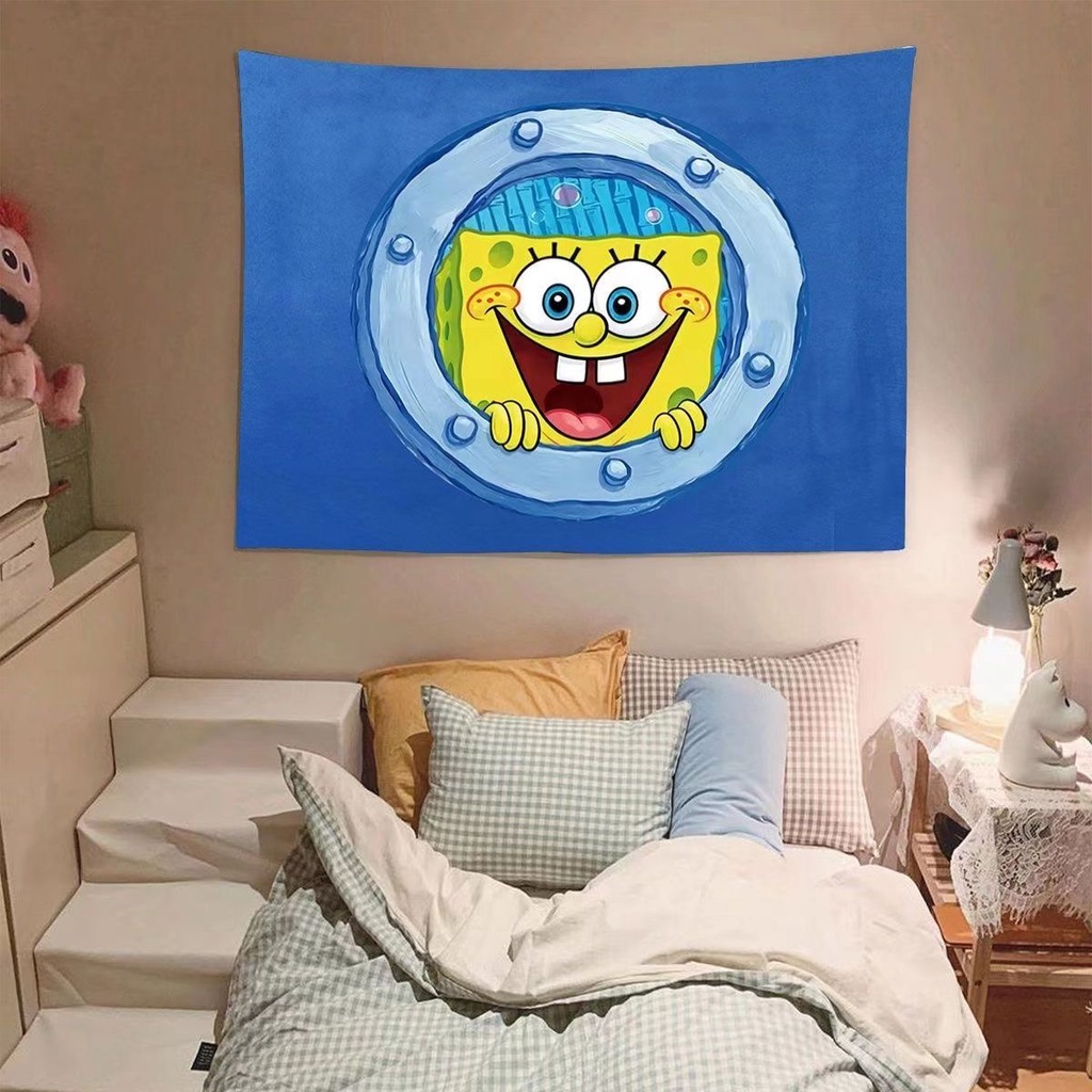 SpongeBob & Octopus Cartoon Hanging Tapestry for Creative and Funny ...