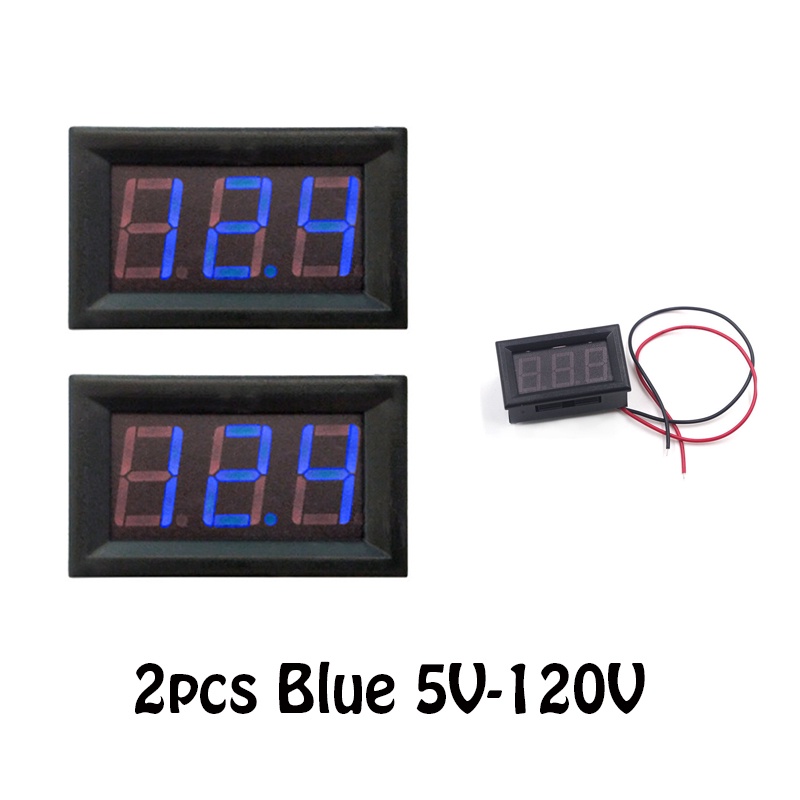 2PCS DC 5-120V 2-wire Red Green Blue car LED display meter DIY 0.56 ...