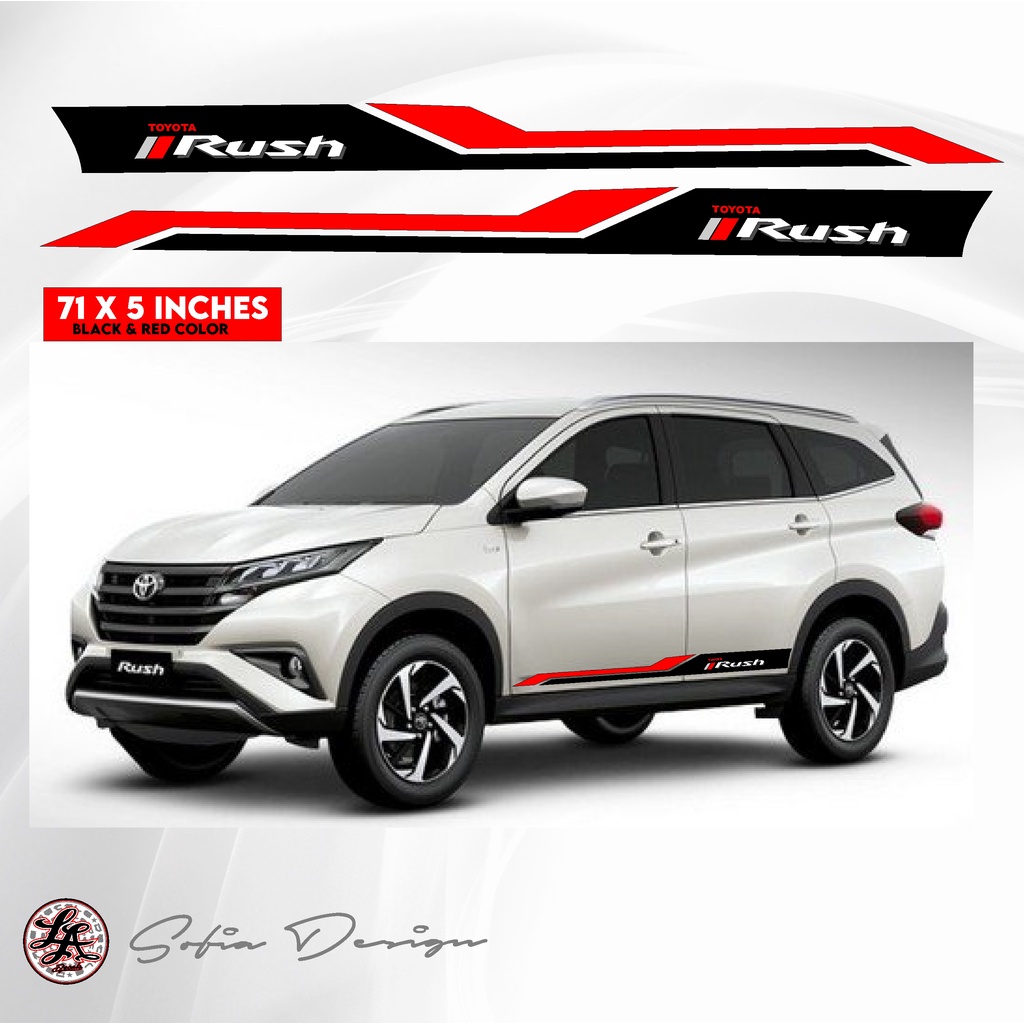 x2 TOYOTA RUSH BODY STICKER / MACHINE CUT VINYL STICKER | Shopee ...