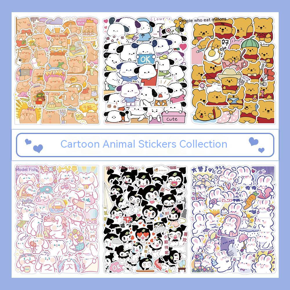 Cartoon Stickers Cute Sponge Xiong Stickers Fufu Rabbit Long Ear ...