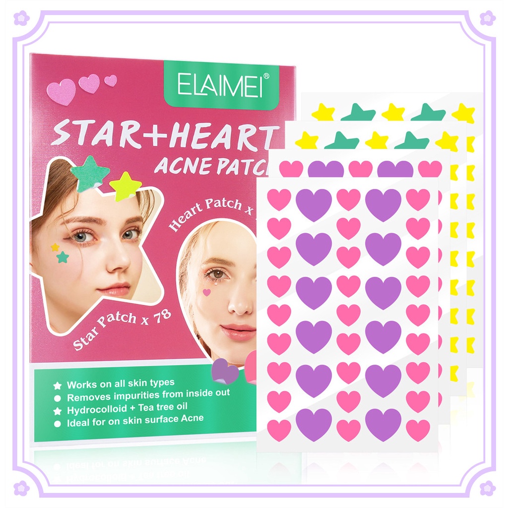 ELAIMEI Star Heart Invisible Acne Removal Pimple Patch Pimple Acne ...