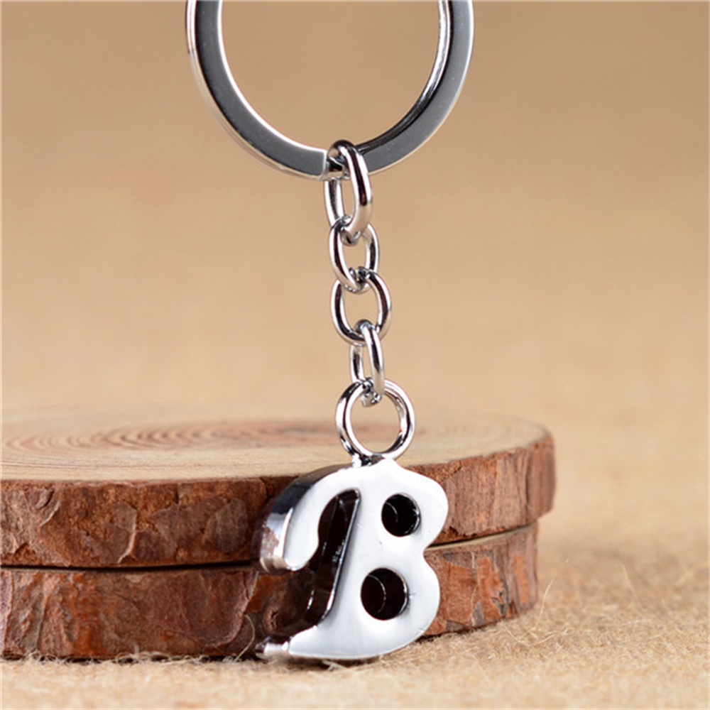 NEW DIY A-Z Letters key Chain Silver Color Metal Keychain Women Car Key ...
