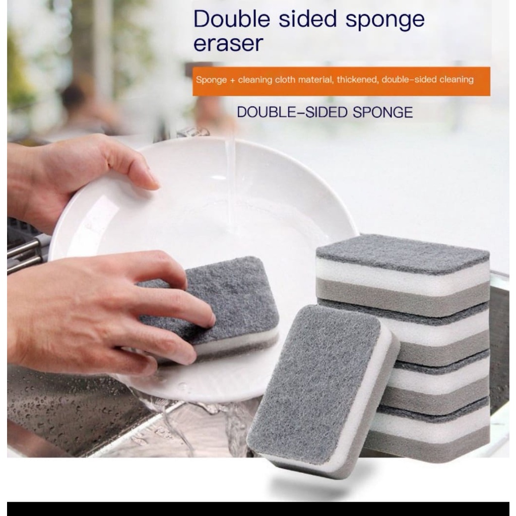 Dishwashing Sponge Wipe Household Kitchen Clean Double-sided Sponge ...