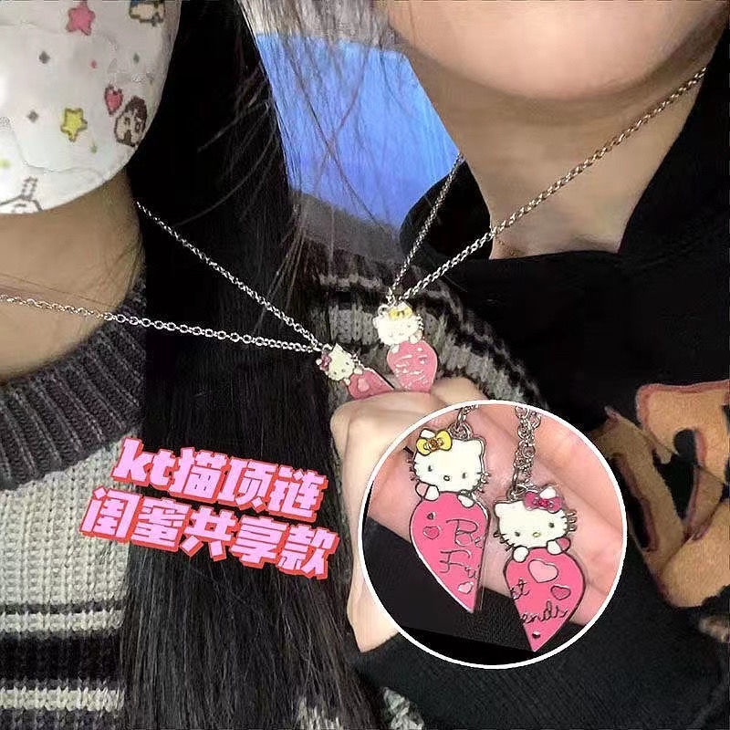 Hellokitty necklace Hello Kitty student girlfriends trendy cool couple ...