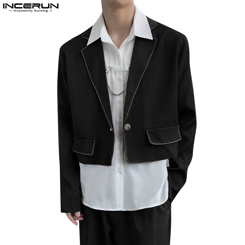 INCERUN Short Solid Casual Suit Coat | Shopee Philippines