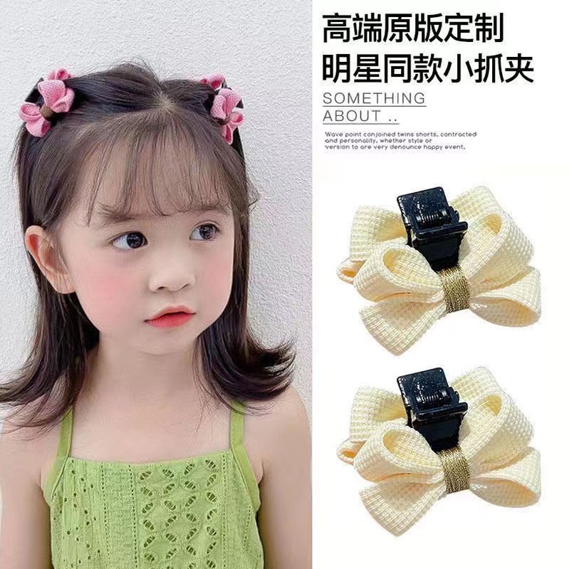 Princess Head Small Grab Clip Double-Sided Bow High Skull Top Hair Clip ...