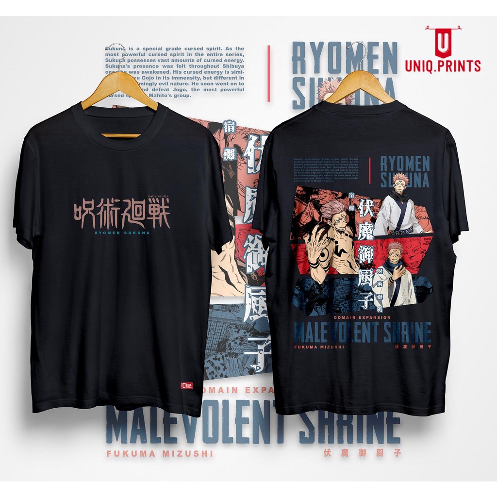 UNIQ.PRINTS JUJUTSU KAISEN RYOMEN SUKUNA GRAPHIC COTTON TSHIRT FOR MEN ...