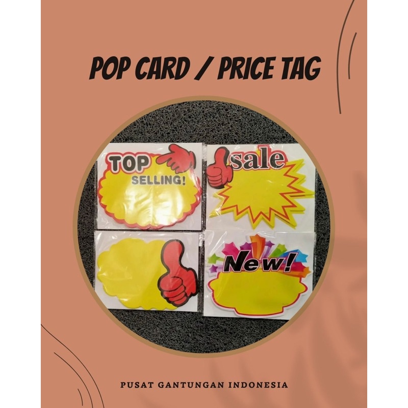 New Pop Card Price Tag Top Selling Thumb Price Tag contains 10 pcs ...