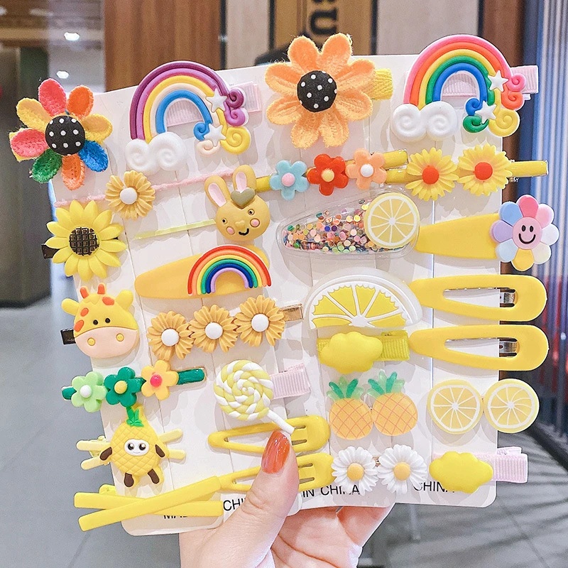 14 PCS Korean Cute Hair Clips Kids Hair Side Clip Bangs Hairpin Baby ...
