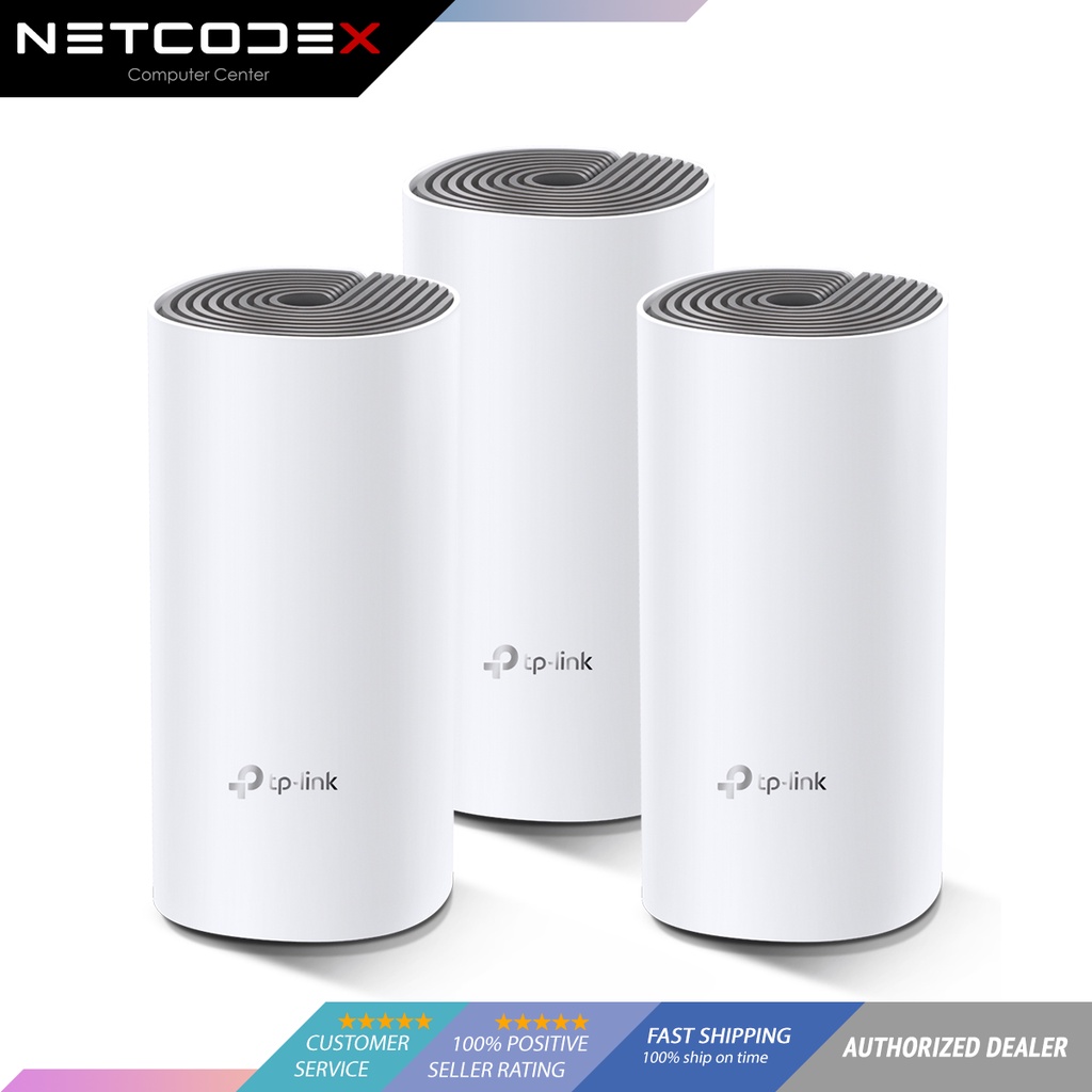 TP-Link Deco E4 AC1200 Dual Band 2.4GHz 300Mbps & 5GHz 867Mbps Whole ...