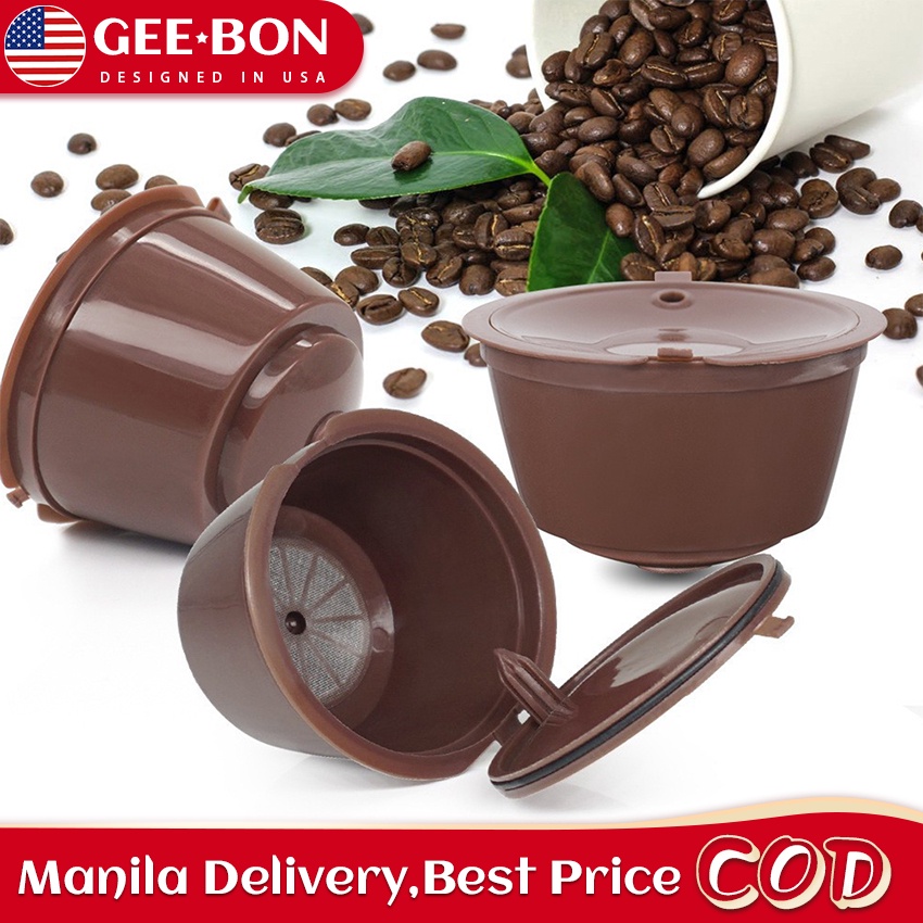 GEEBON 2pc Coffee Capsule Pod Refillable Coffee Filter Cup Nespresso ...