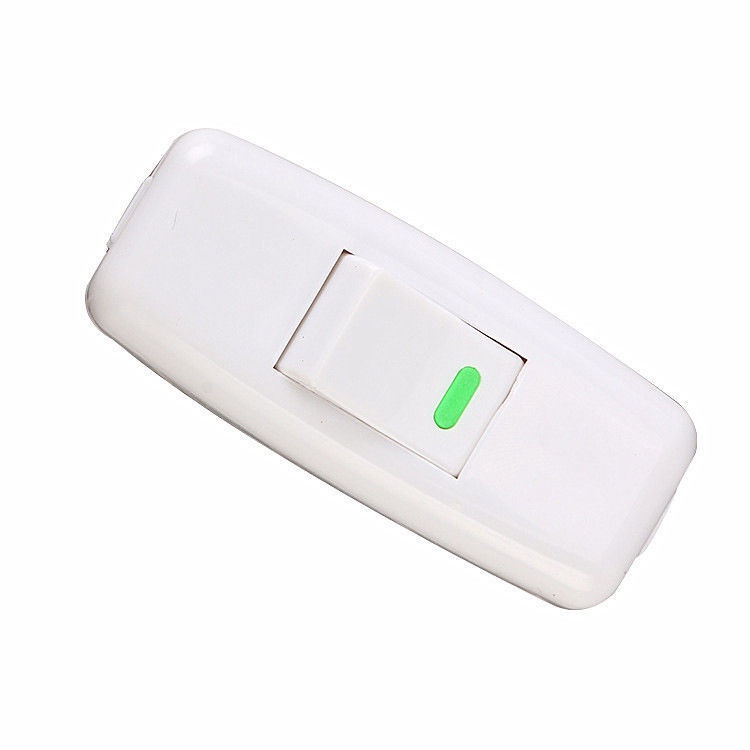 Pure copper wiring porcelain white button switch single control button switch bedside pillow ...