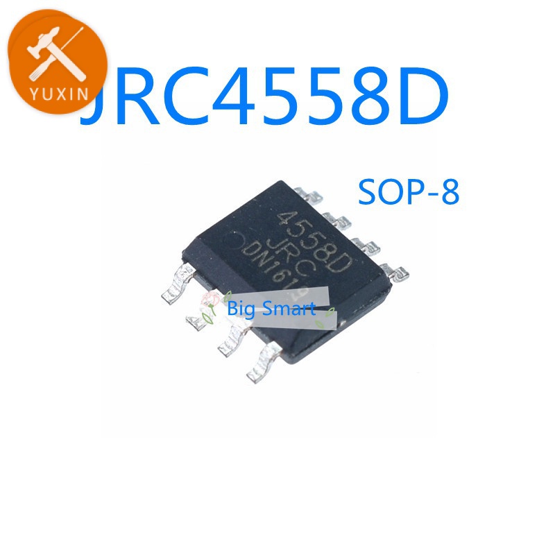 10pcs 50pcs JRC4558D SOP8 NJM4558D NJM4558 4558D JRC4558 SMD SOP-8 4558 Dual Op Amp Amplifier IC ...