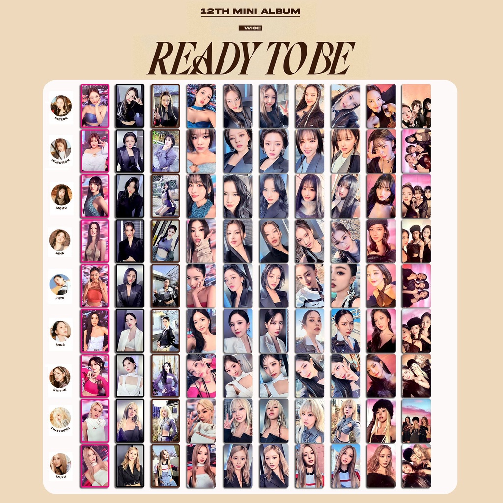 TWICE 12TH MINI ALBUM Ready To Be Full set of photo mini cards LOMO ...
