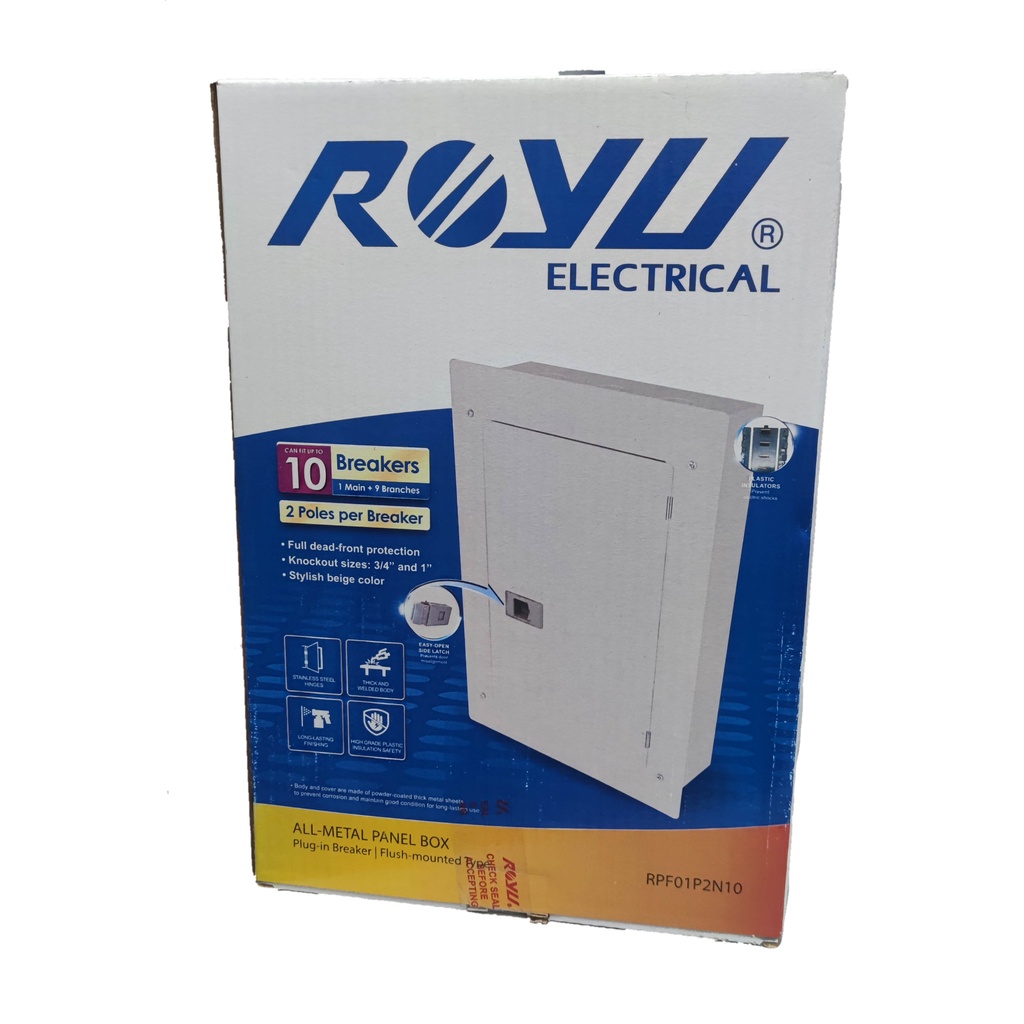 Royu Panel Board 5x5 10 Holes for 2 Pole Plug in Circuit Breaker, 10 ...