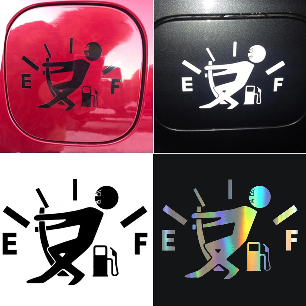 funny car sticker pull fuel tank reflective pointer car stickers decal ...