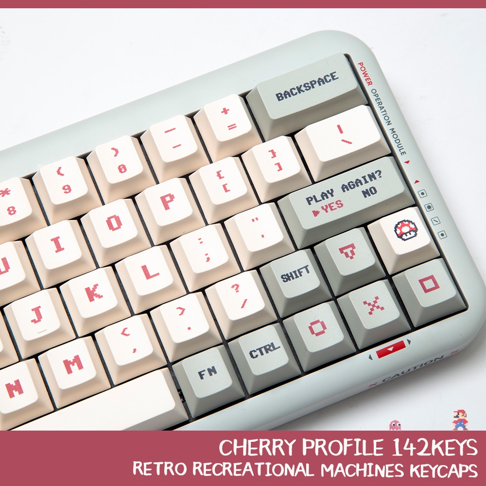 Retro Game Machines Keycap Set 129Keys Cherry Profile PBT Compatible ...