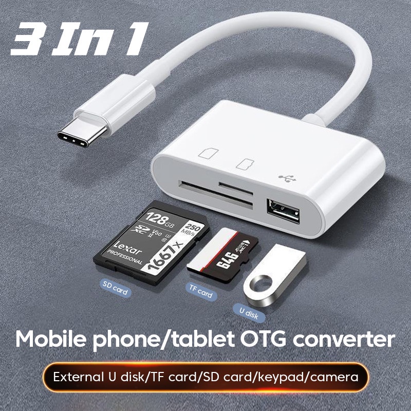 Multifunction For Laptop Mobile Phone Flash Drive Disk USB Type C OTG ...