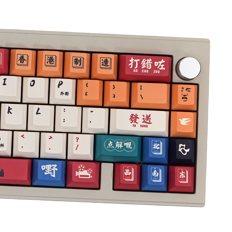 GMK Retro Keycaps Hong Kong style Cherry Profile MX PBT DYE-SUB Keycaps ...