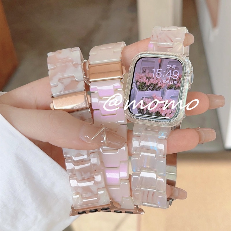 Colorful Resin Strap for iWatch Series 10 S9 S8 Ultra S7 S6 S5 S4 S3 2 ...