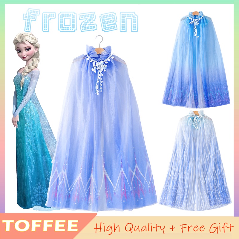 3Colors Elsa Cape Frozen Mesh Sequin Cloak Baby Princess Kids Girls ...