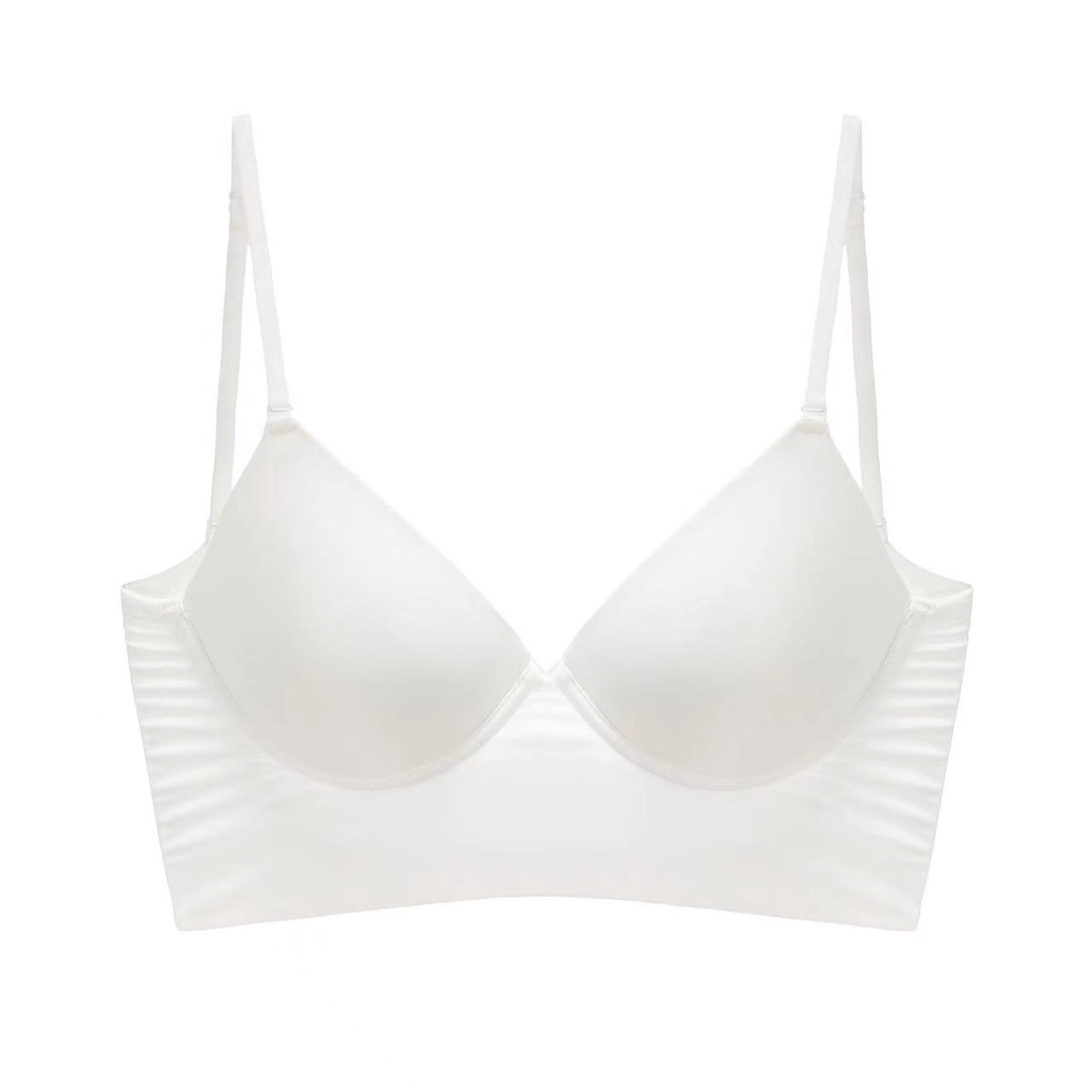 【Backless Bra】Sexy Backless Women's Thin Cup Bra Girl Steel Ring Push ...