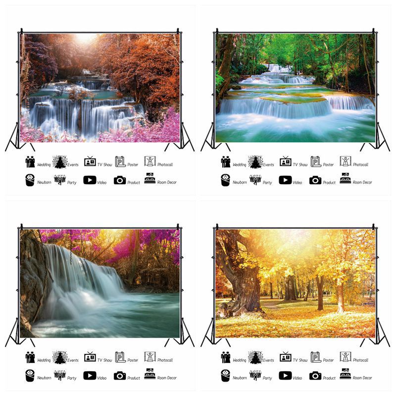 Chinese style landscape landscape natural scenery waterfall family ...