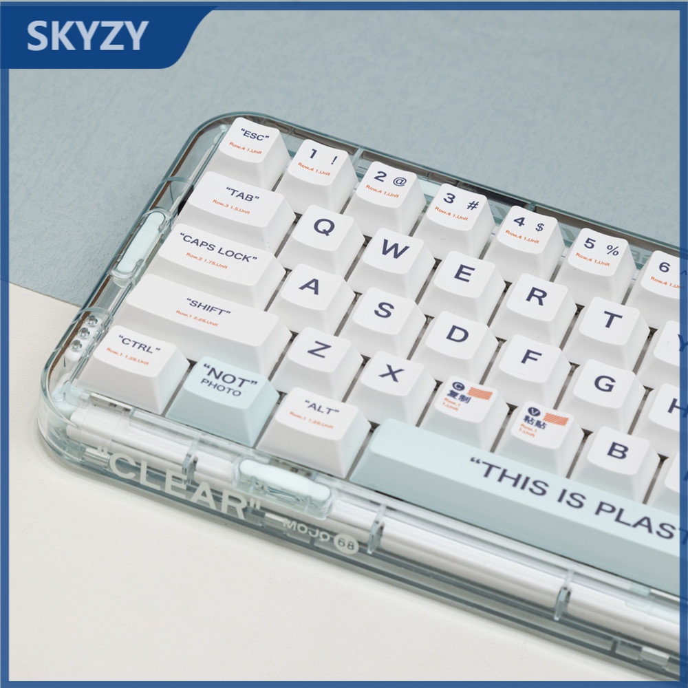 136 Keys Plastic Keycaps Cherry Profile Retro Style PBT Dye Sub ...