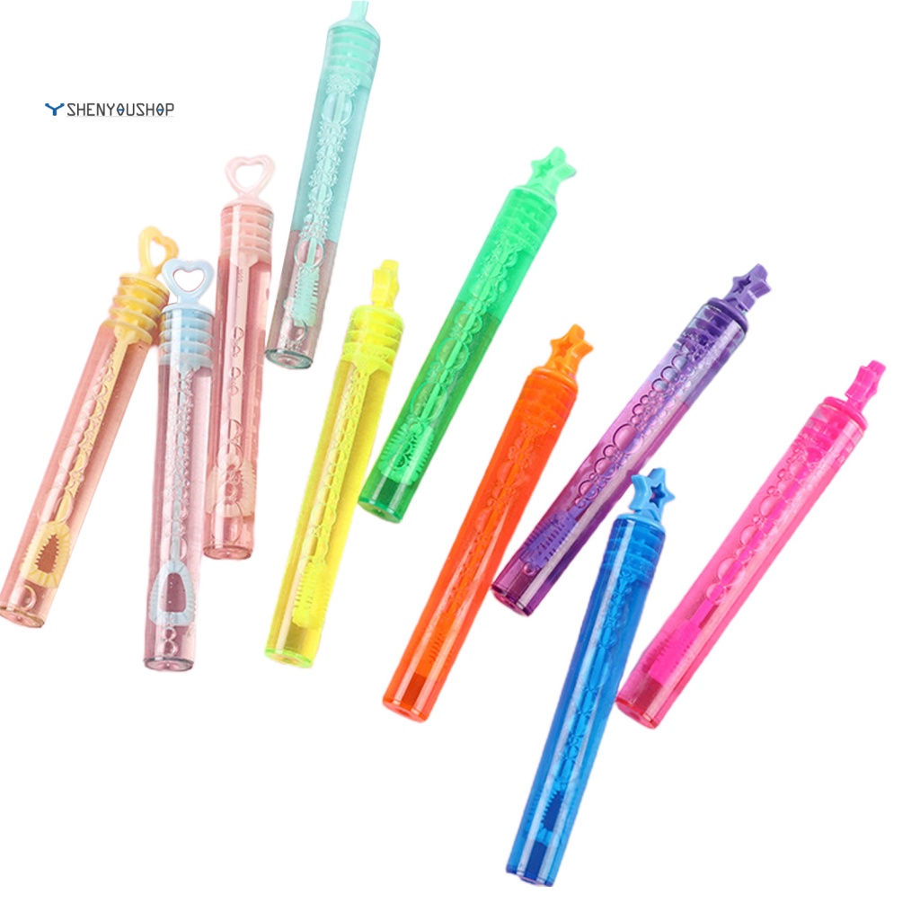 shenyoushop 10Pcs Fun Bubble Wands Kindergarten Toys Test Tube Bubble ...