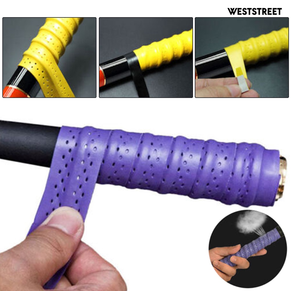 WT>Anti-slip Baseball Softball Racket Rubber Handle Grip Band Tape ...